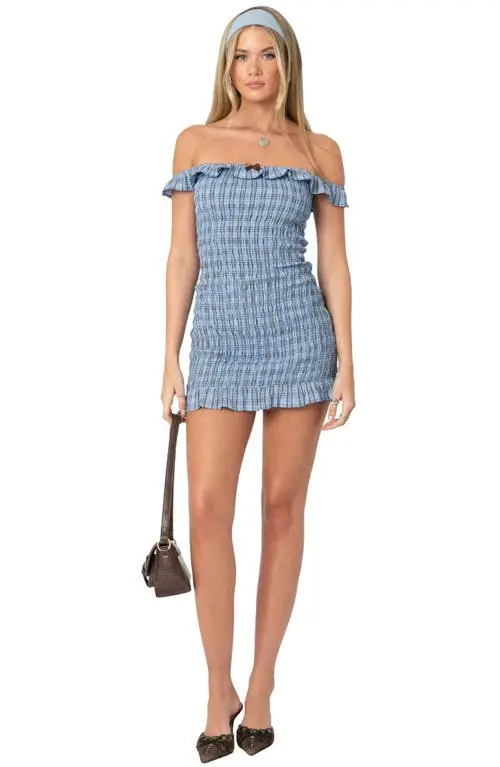 EDIKTED Plaid Mini Dress