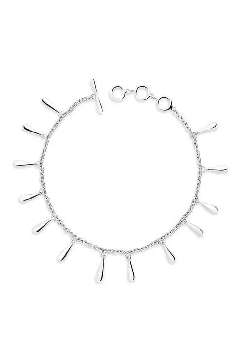 LUCY QUARTERMAINE Drop Station Bracelet - Sterling Silver