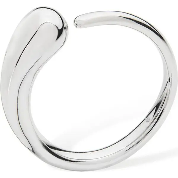 LUCY QUARTERMAINE Open Luna Drop Ring - Sterling Silver