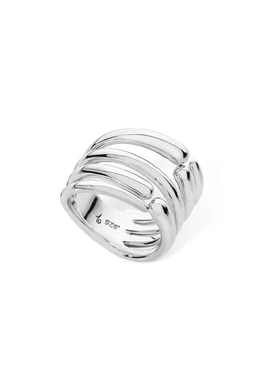 LUCY QUARTERMAINE Multi Drop Ring - Sterling Silver