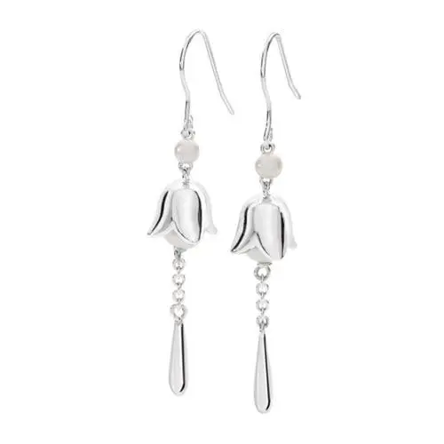 LUCY QUARTERMAINE Lily Of The Valley Pearl Earrings - Sterling Silver