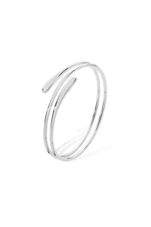 LUCY QUARTERMAINE Coil Drop Bangle - Sterling Silver