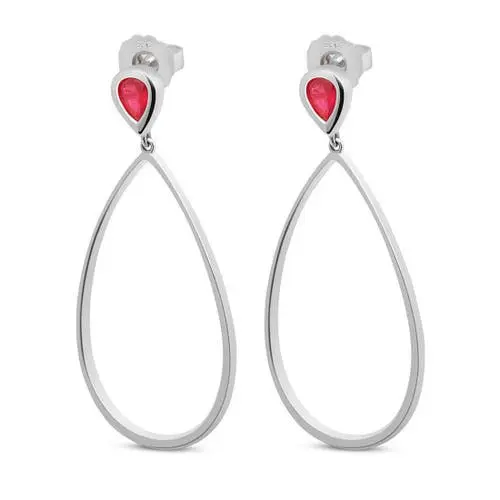 LUCY QUARTERMAINE Drop Earrings With Ruby