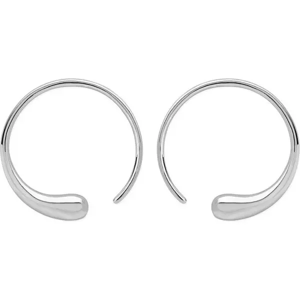 LUCY QUARTERMAINE Luna Hoop Earrings - Sterling Silver