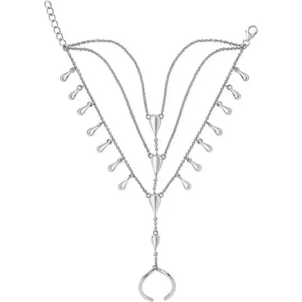 LUCY QUARTERMAINE Drop Hand Chain - Sterling Silver