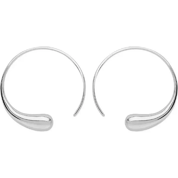 LUCY QUARTERMAINE Large Luna Hoop Earrings - Sterling Silver
