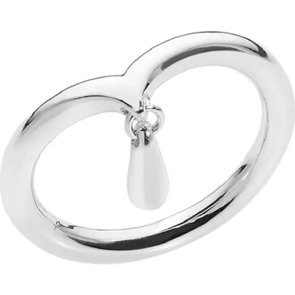 LUCY QUARTERMAINE Mini Drop Ring - Sterling Silver