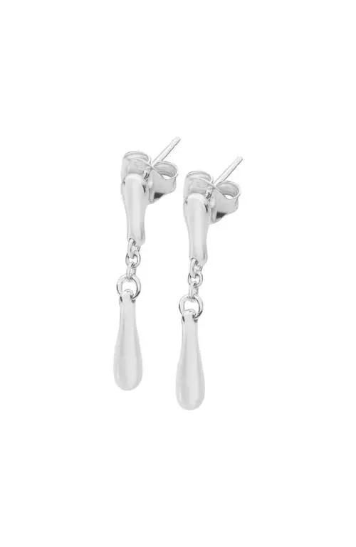 LUCY QUARTERMAINE Falling Drop Earrings - Sterling Silver
