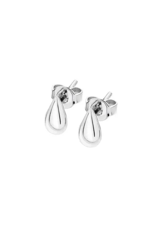 LUCY QUARTERMAINE Mini Tear Drop Stud Earrings - Sterling Silver