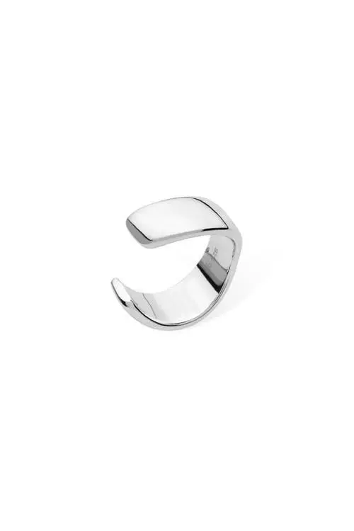 LUCY QUARTERMAINE Flat Ear Cuff - Sterling Silver