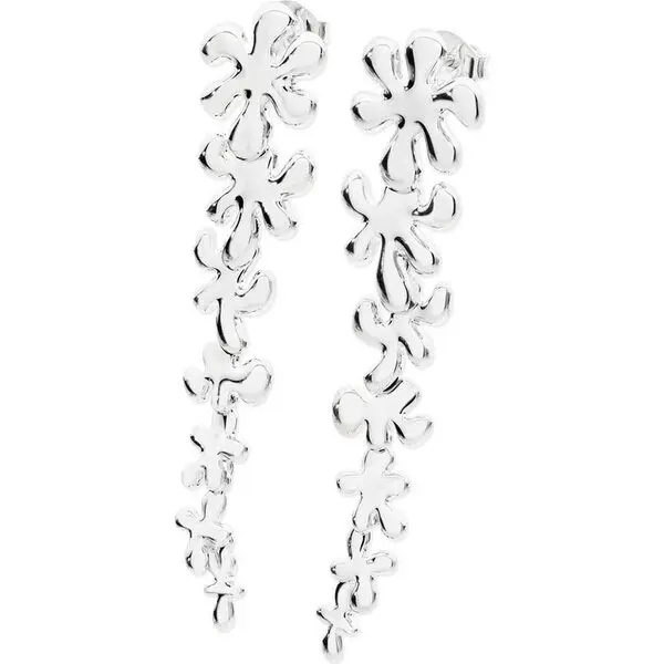 LUCY QUARTERMAINE Splash Drop Earrings - Sterling Silver