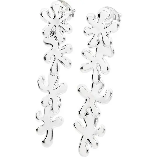 LUCY QUARTERMAINE Splash Drop Earrings - Sterling Silver