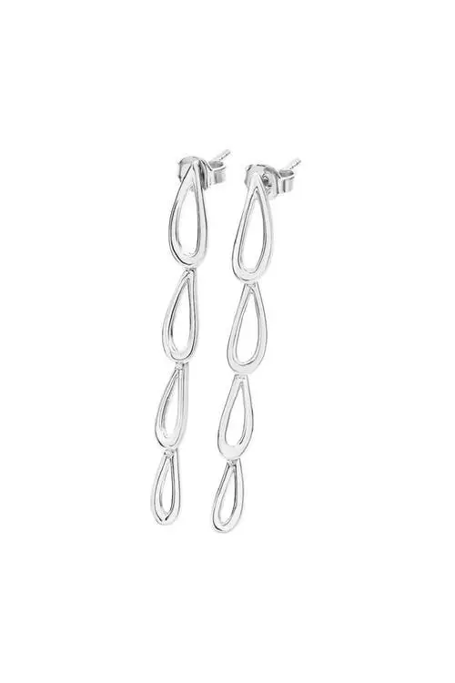 LUCY QUARTERMAINE Petal Drop Earrings - Sterling Silver