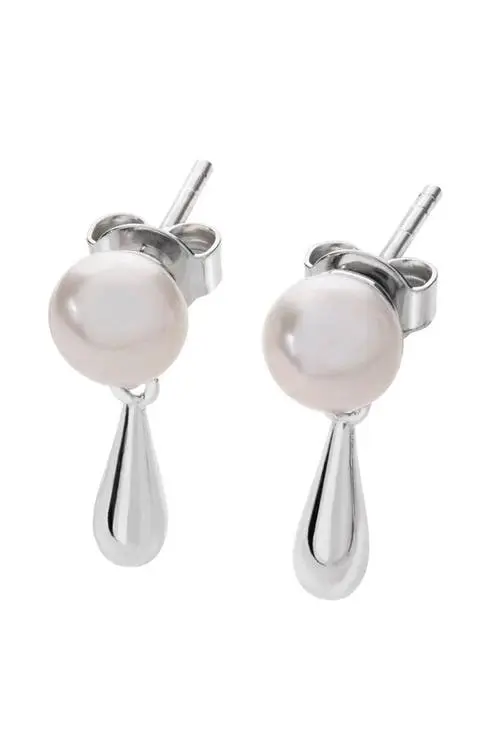 LUCY QUARTERMAINE Royal Pearl Earrings - Sterling Silver