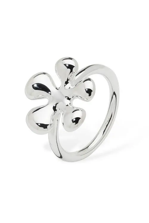 LUCY QUARTERMAINE Raised Splash Ring - Sterling Silver