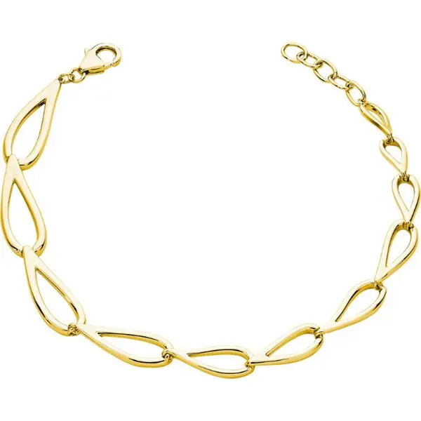 LUCY QUARTERMAINE Petal Link Bracelet - Gold Vermeil