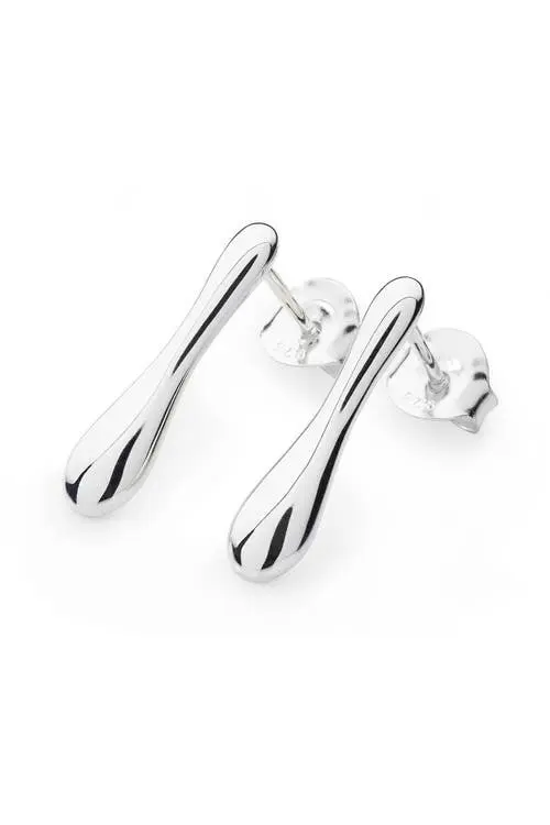 LUCY QUARTERMAINE Drop Stud Earrings - Sterling Silver