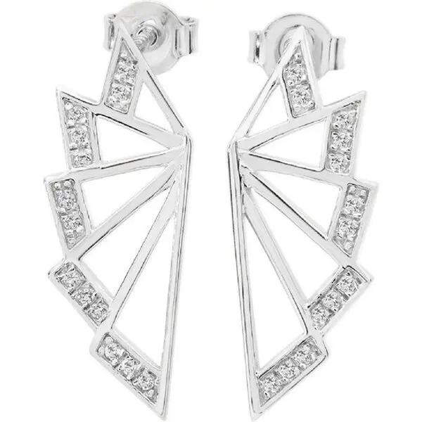 LUCY QUARTERMAINE Angel Wing Stud Earrings - Sterling Silver