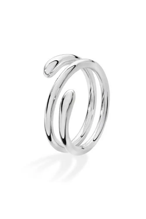 LUCY QUARTERMAINE Coil Drop Ring - Sterling Silver