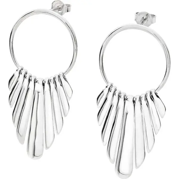 LUCY QUARTERMAINE Temple Dangle Earrings - Sterling Silver