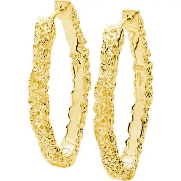 LUCY QUARTERMAINE Hula Hoop Earrings - Gold Vermeil