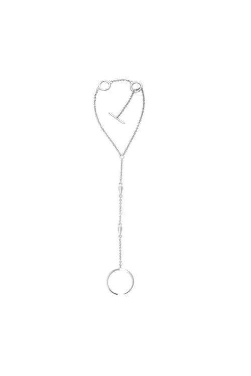 LUCY QUARTERMAINE Double Drop Hand Chain - Sterling Silver
