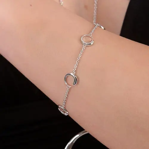 LUCY QUARTERMAINE Luna Station Link Bracelet - Sterling Silver