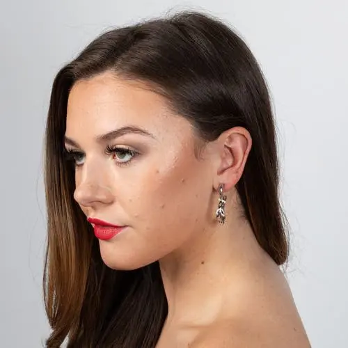 LUCY QUARTERMAINE Splash Wave Hoop Earrings - Sterling Silver