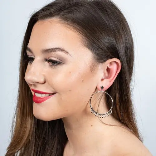 LUCY QUARTERMAINE Waterfall Circle Earrings