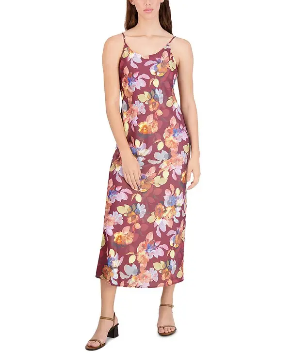 POINT Satin Slip Dress - Floral
