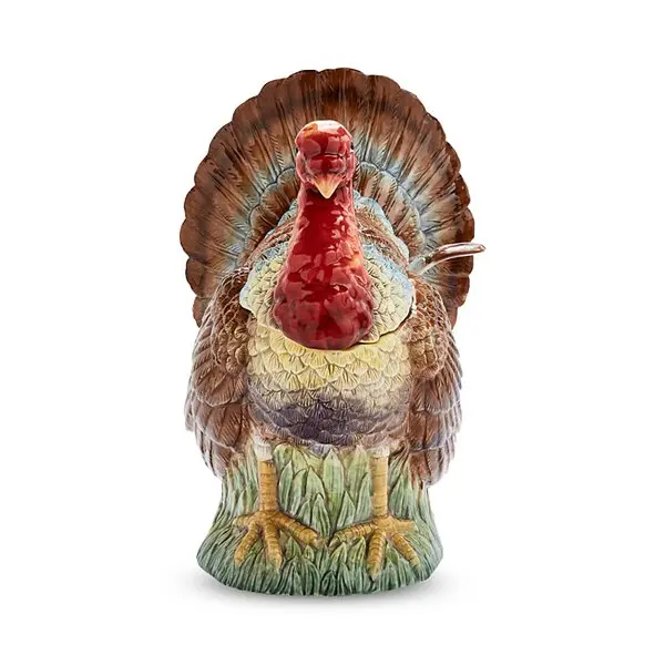 SPODE Woodland Turkey Soup Tureen & Ladle - Brown