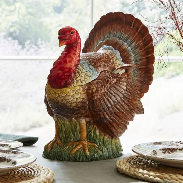 SPODE Woodland Turkey Soup Tureen & Ladle