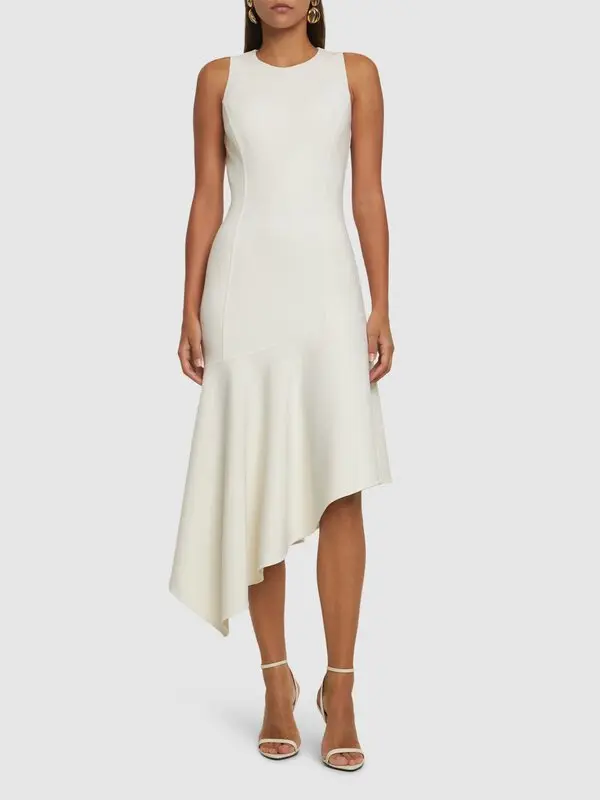 michael kors asymmetrical dress Stretch Matte Jersey Asymmetric Dress in BLACK