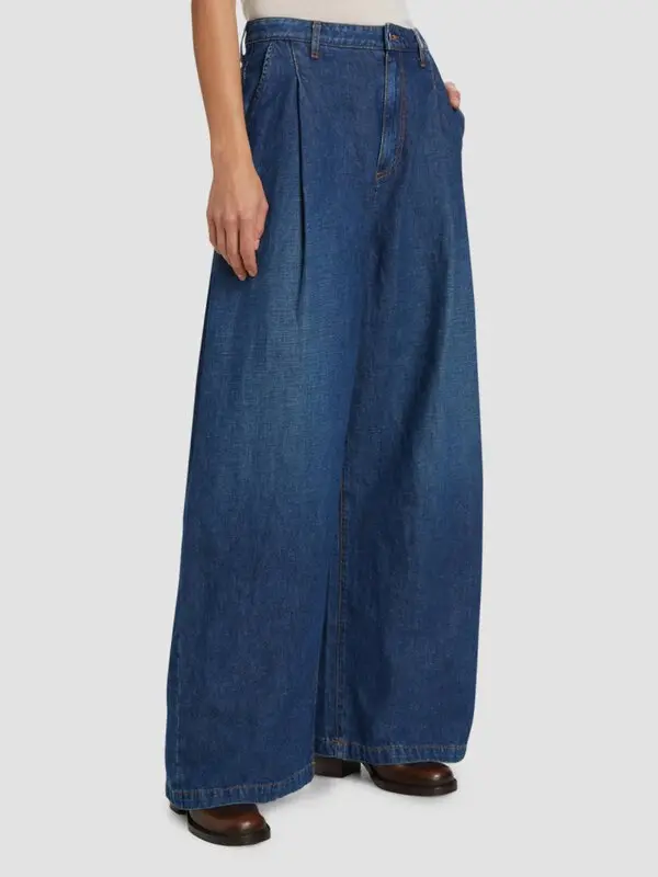 TWP Greene St Cotton-linen Wide-leg Pants