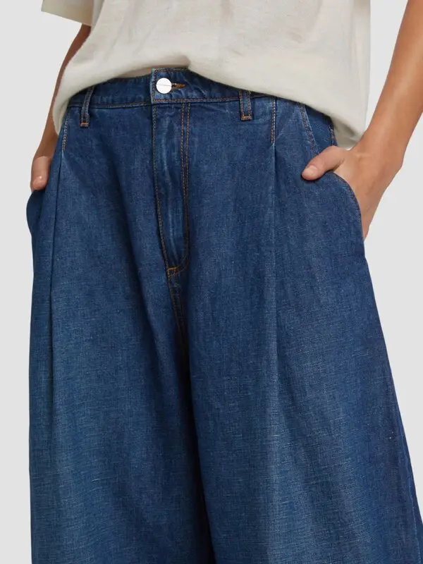 TWP Greene St Cotton-linen Wide-leg Pants