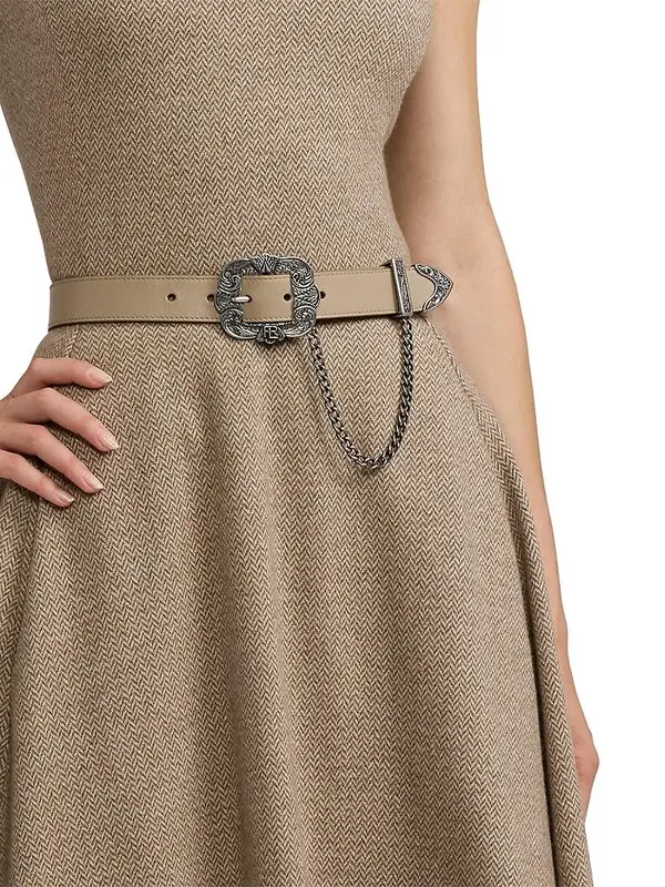 Ralph Lauren Western-style Leather Chain Belt