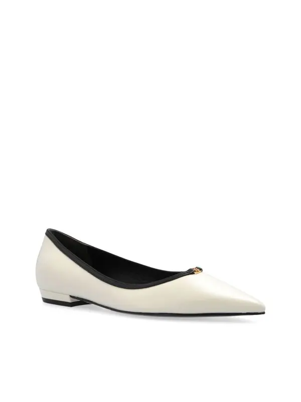 Tory Burch Double T Ballerina Shoes - White