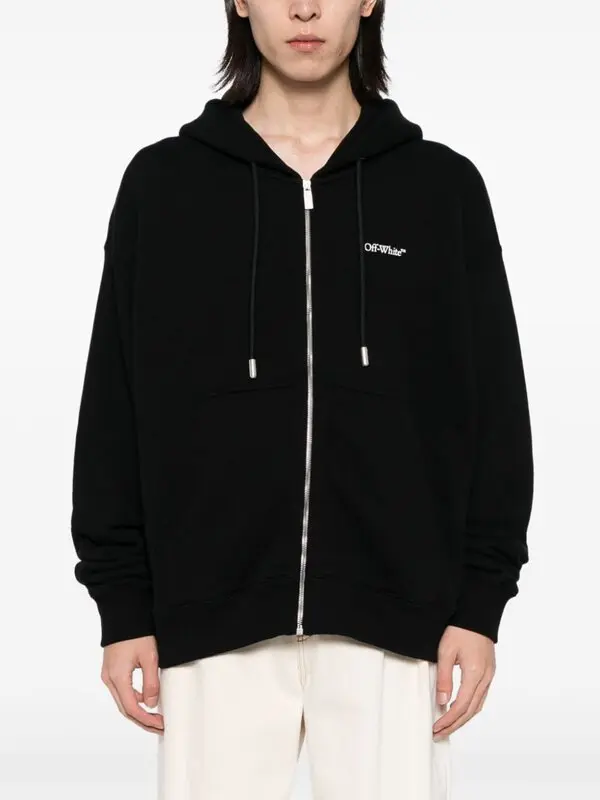 Off-White Graphic Print Zip Up Jacket