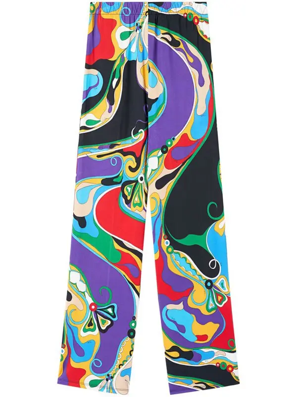 Emilio Pucci Orchidee Print Trousers - Purple