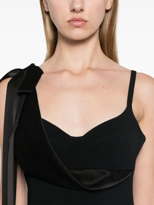 David Koma Satin-bow Midi Dress
