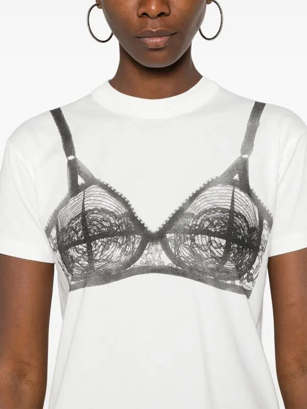 Vaquera Bra-Printed T-Shirt - White | Editorialist