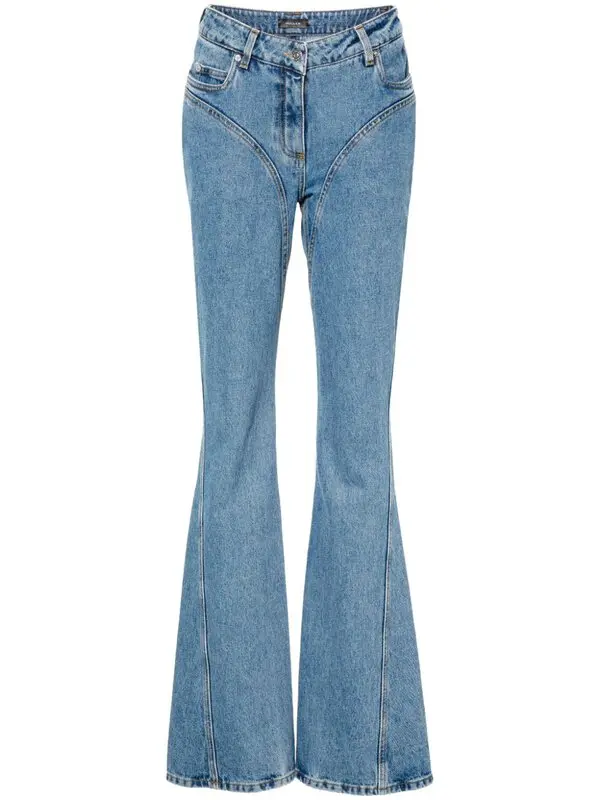 MUGLER Washed Flared Jeans