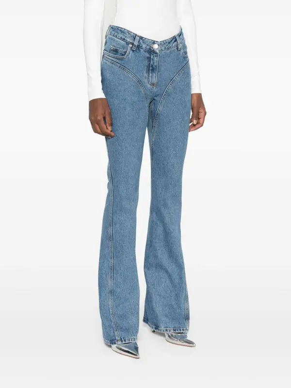 MUGLER Washed Flared Jeans