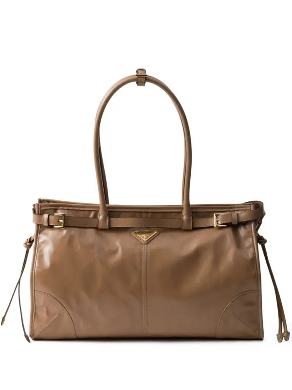 Prada Large Bonnie Tote Bag - Brown