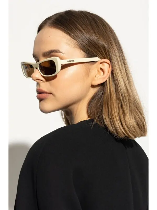 Jacquemus X Linda Farrow Les Lunettes Carino Sunglasses - Neutrals