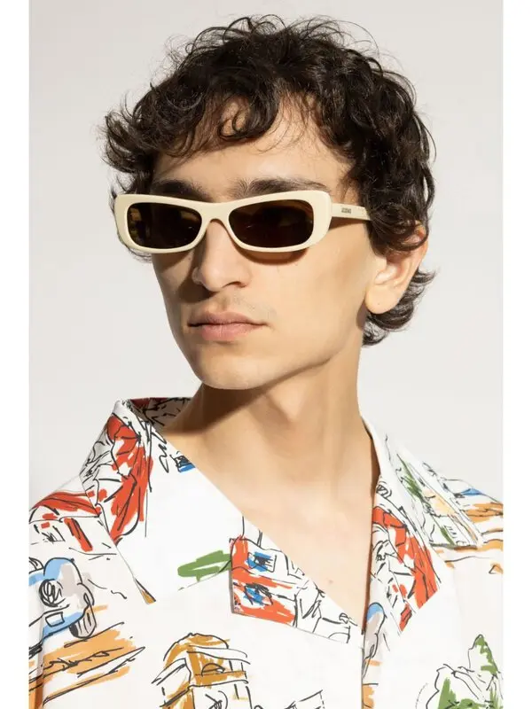 Jacquemus X Linda Farrow Les Lunettes Carino Sunglasses - Neutrals