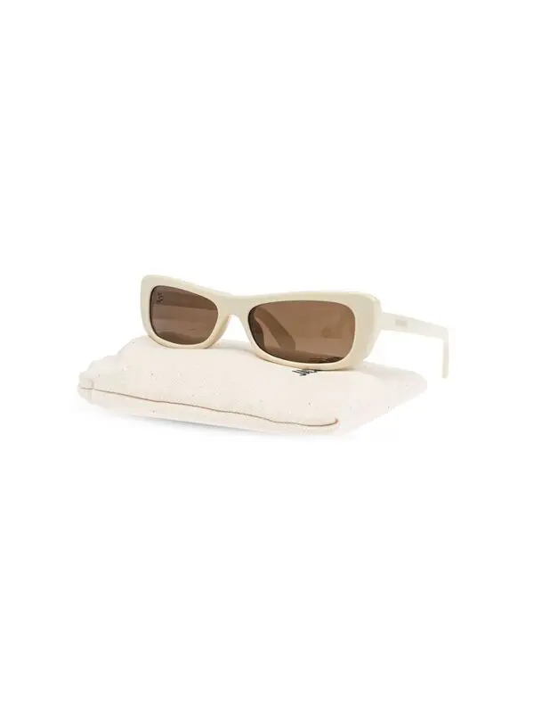 Jacquemus X Linda Farrow Les Lunettes Carino Sunglasses - Neutrals
