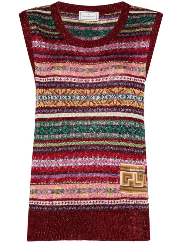 PIERRE-LOUIS MASCIA Striped Knit Top