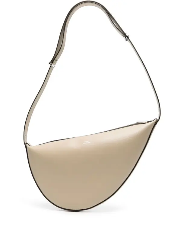TOTEME Scooped Sling Leather Shoulder Bag - Neutrals