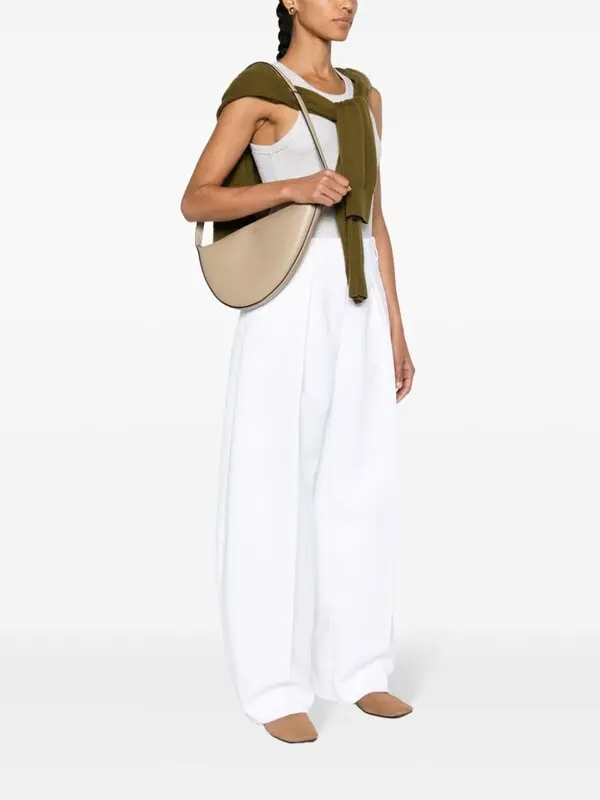 TOTEME Scooped Sling Leather Shoulder Bag - Neutrals